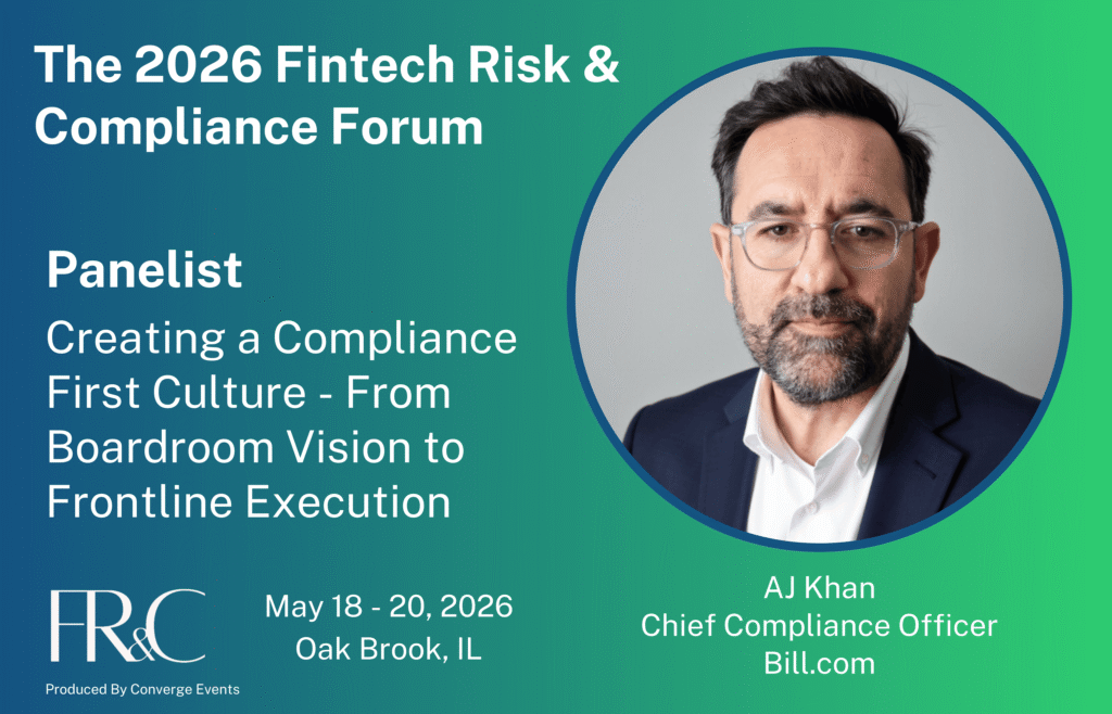 AJ Khan Joins Fintech Risk & Compliance Forum as Panelist on Building a ...