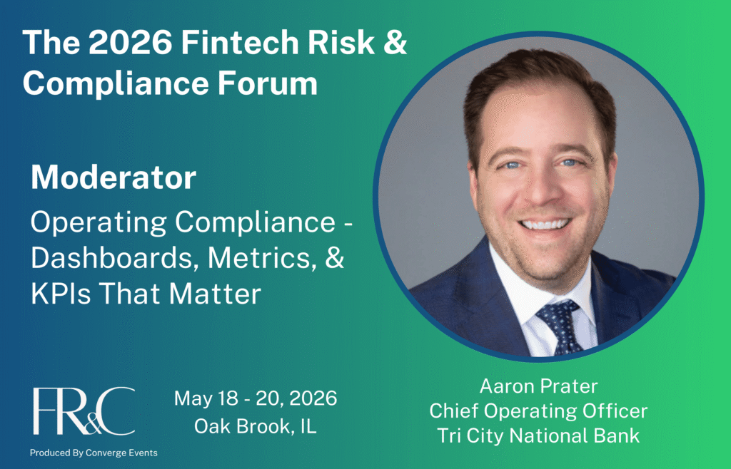 Aaron Prater Joins Fintech Risk & Compliance Forum as Session Moderator